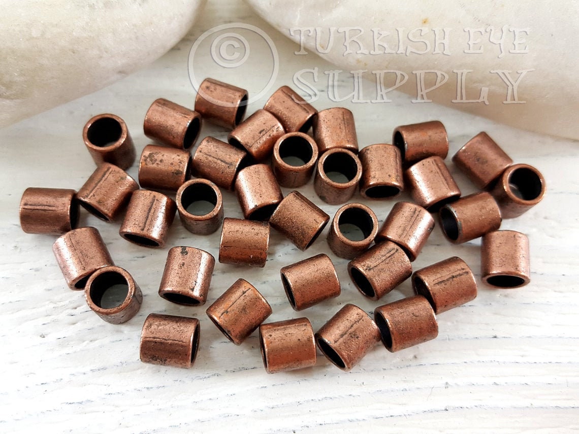 Copper Plated Tube Spacer Beads Tube Spacer Findings Copper | Etsy