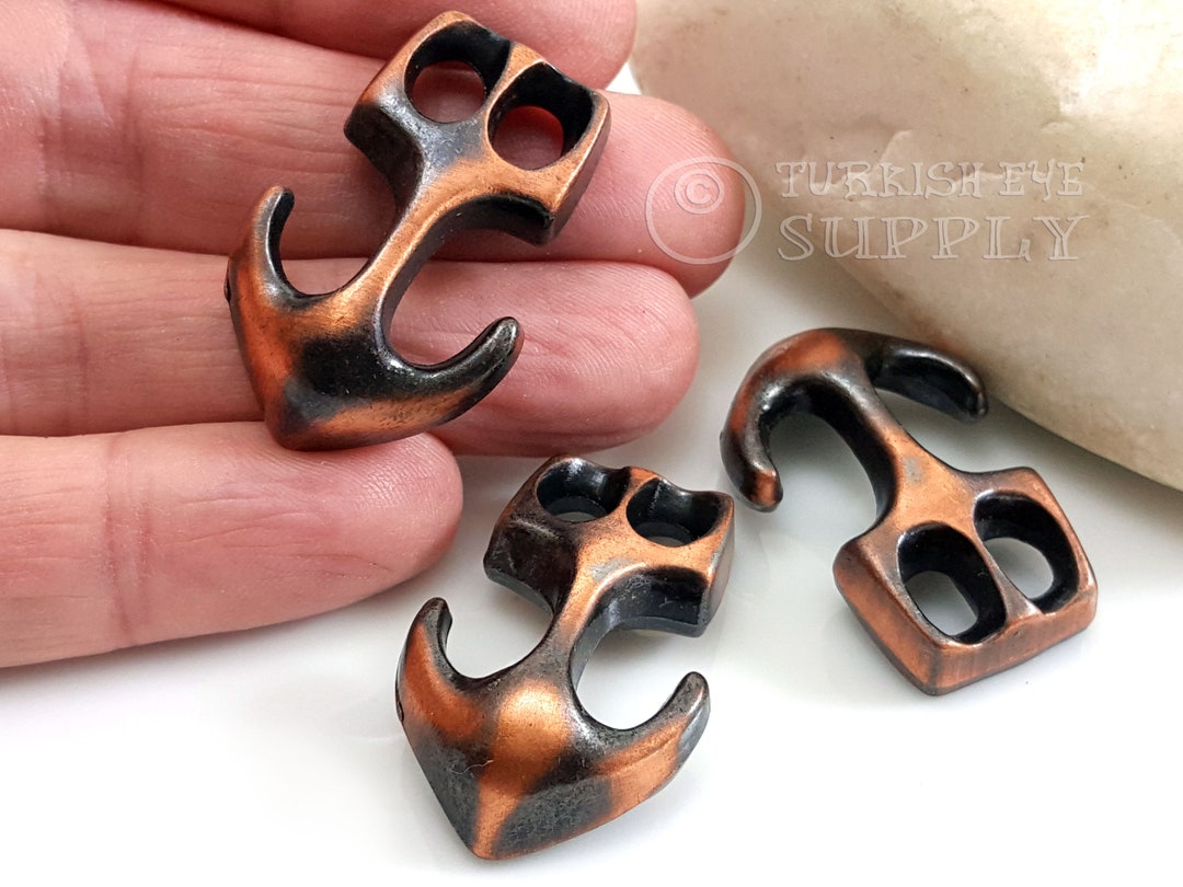 Copper Anchor Clasp, Large Anchor Bracelet Clasp, Anchor Bracelet ...
