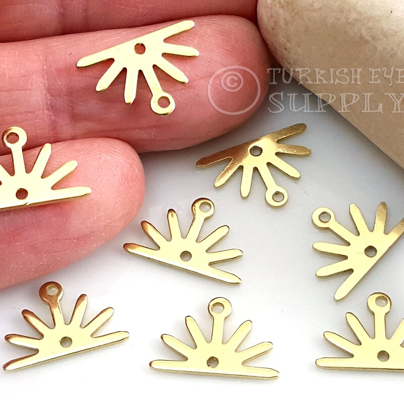Brass Sun Charm - Etsy
