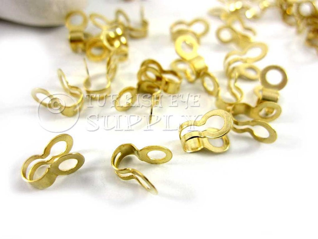 Gold Ball Chain Clasps, Ball Chain Connectors, Ball Chain Crimp Clasp ...
