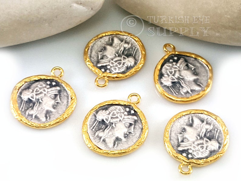 Ancient Greek Coin Greek Goddess Artemis Coin Charm Silver - Etsy