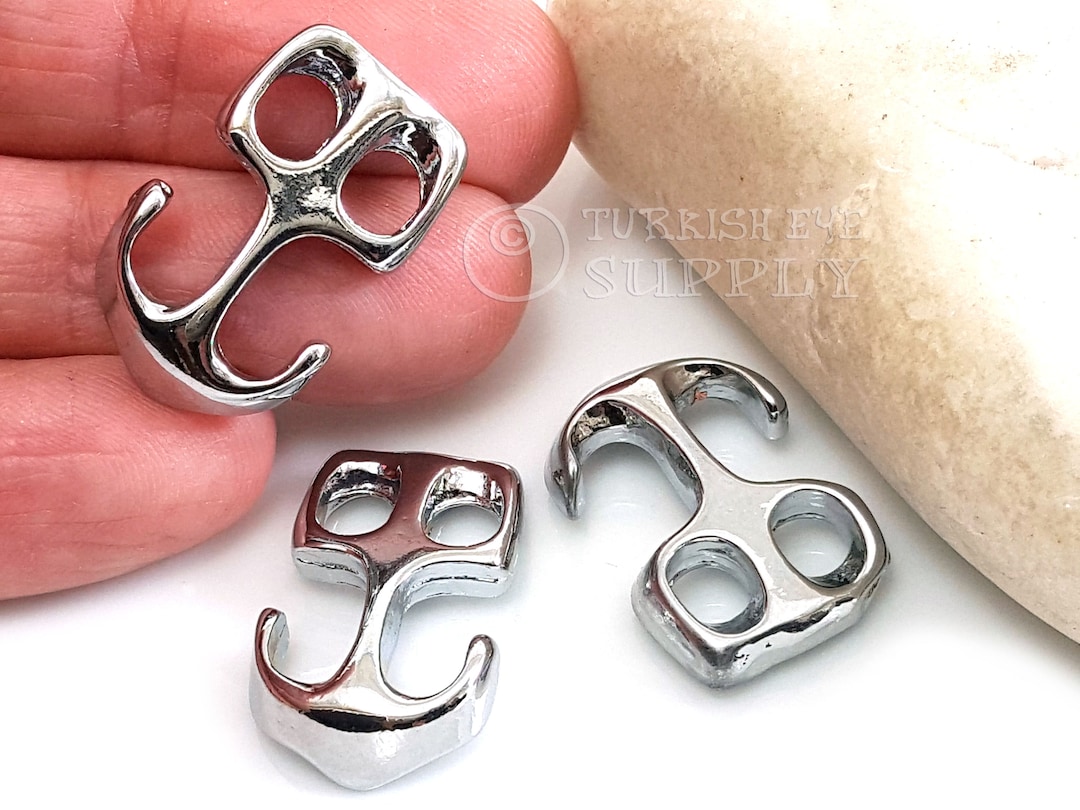 Shiny Silver Anchor Clasp, Anchor Bracelet Clasp, Anchor Bracelet ...