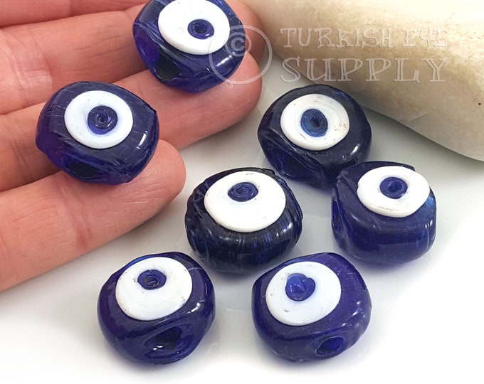 1 Pc Evil Eye Bead, Blue Glass Evil Eye Charm, Turkish Evil Eye ...