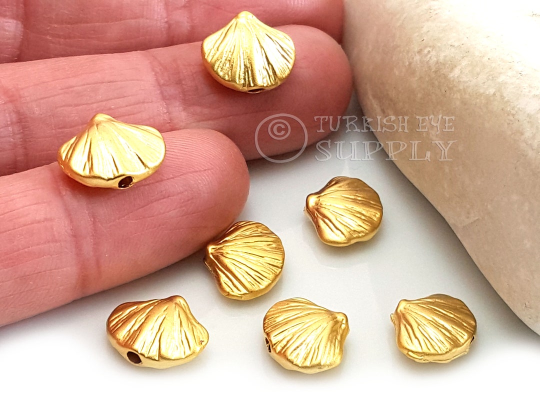 Gold Shell Beads, Seashell Beads, Shell Spacers, Mini Shell Beads ...