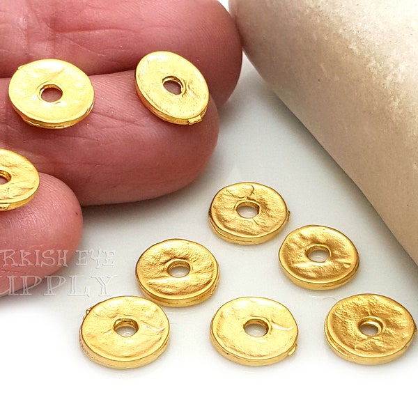 Gold Disc Charms - Etsy