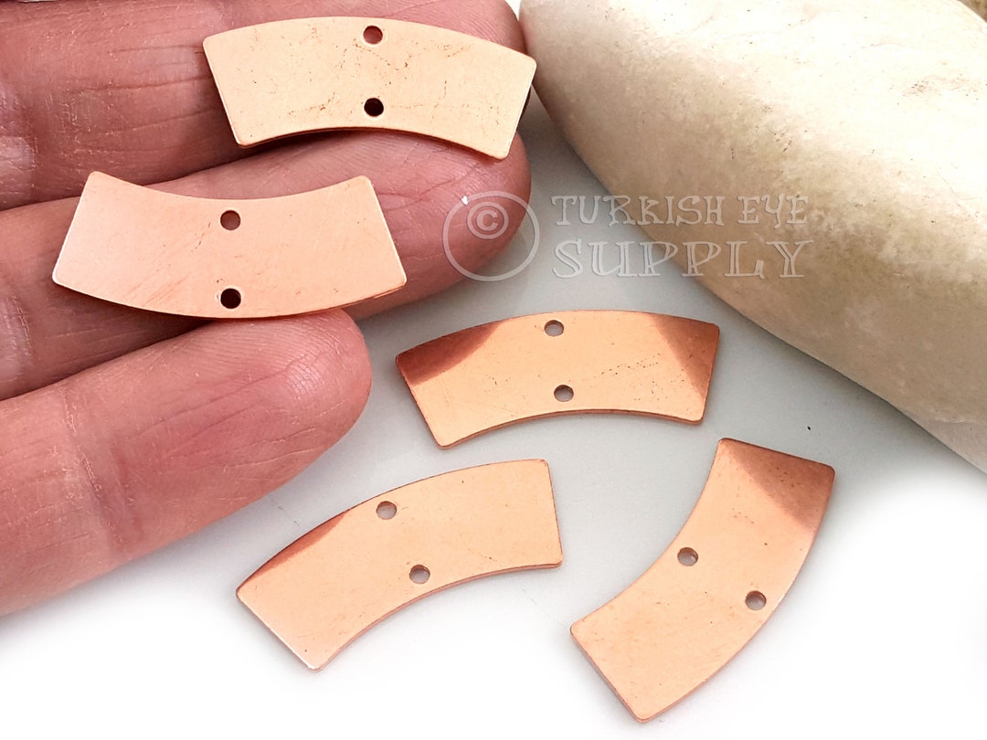 Cooper Connector Charms, Curved Rectangle Connectors, Cooper Earring ...