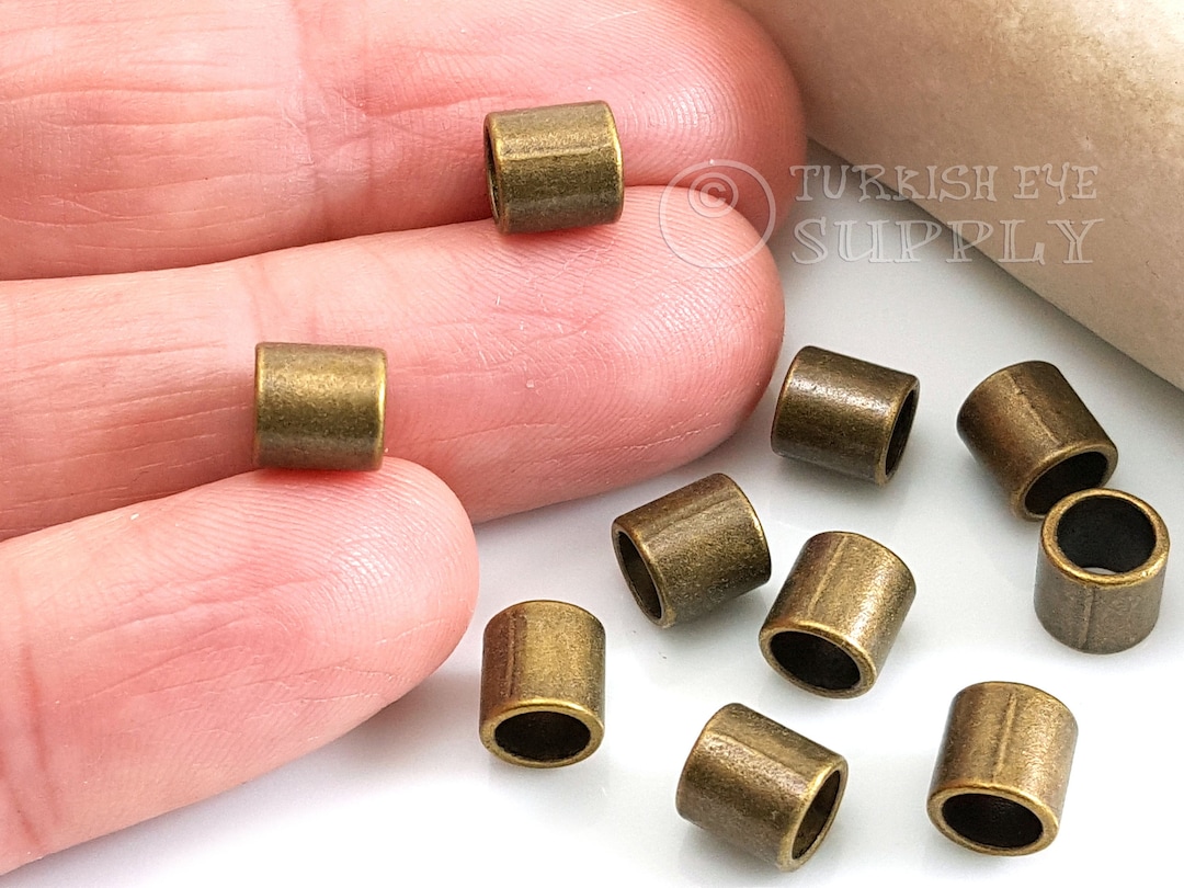 Bronze Tube Beads, Bronze Beads, Bronze Spacer Findings, Bronze Plated ...