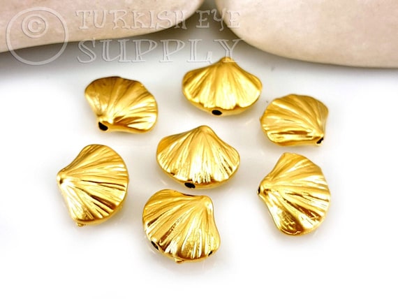 Gold Shell Beads Seashell Beads Shell Spacers Mini Shell | Etsy