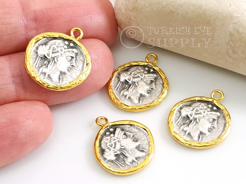 Ancient Greek Coin Greek Goddess Artemis Coin Charm Silver - Etsy