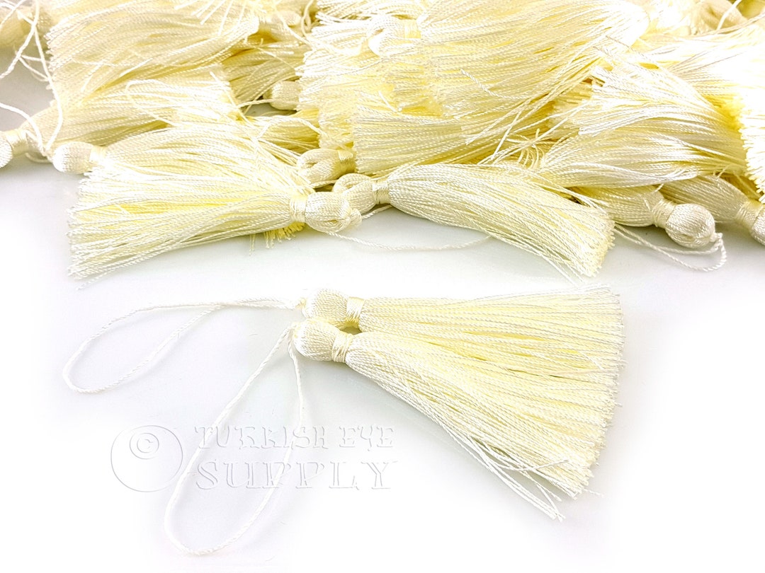 Ivory White Silk Tassel Bundle, Hand Made Silk Thread Tassel, Tassel ...