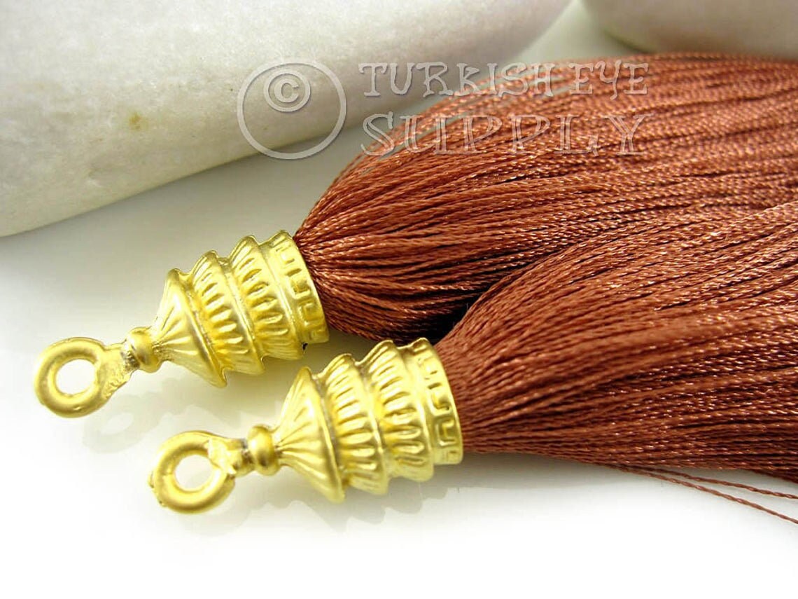 Tassel Pendant Copper Handmade Silk Thread Tassel 22k Gold - Etsy UK