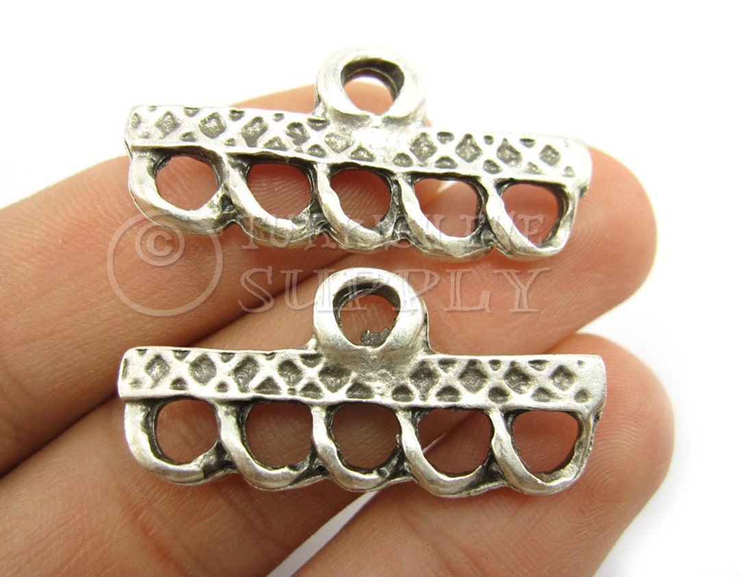 Multi Strand Necklace Connector, Silver Necklace Connector, Multiple ...