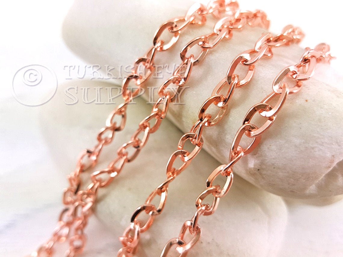 5x6mm Oval Twisted Link Chain Flat Oval Link Chain 1 Meter - Etsy UK