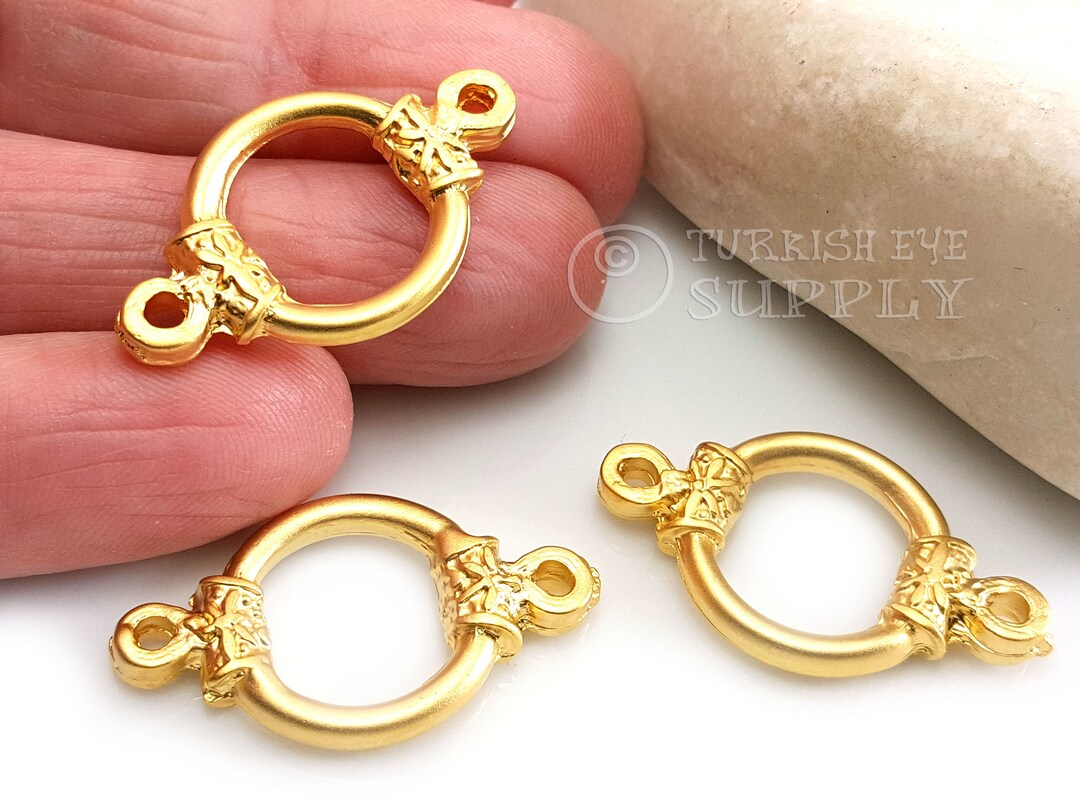 Gold Hoop Connectors, Gold Loop Connector, Loop Connector, Gold ...
