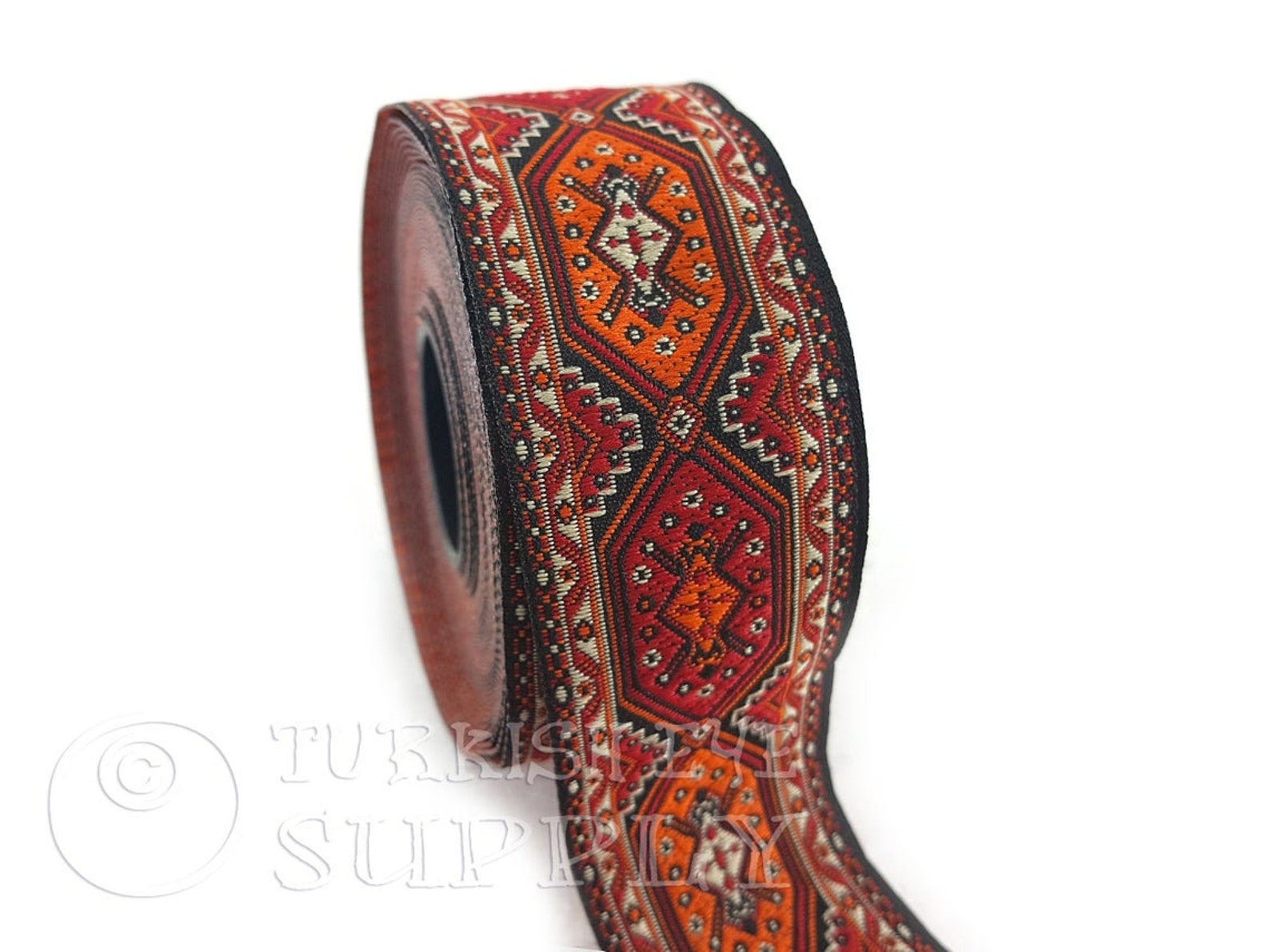 Jacquard Ribbon, Oriental Motive Ribbon, Ethnic Ribbon, Woven Border ...