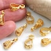 Gold Pendant Bails, Necklace Connector Bails, Open Loop Bail, 22k Gold ...