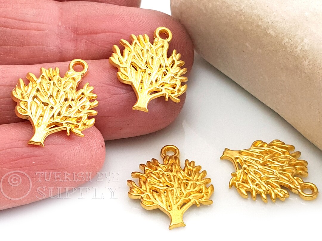 Gold Tree of Life Pendant, Tree of Life Charms, Gold Tree Charms, Gold ...