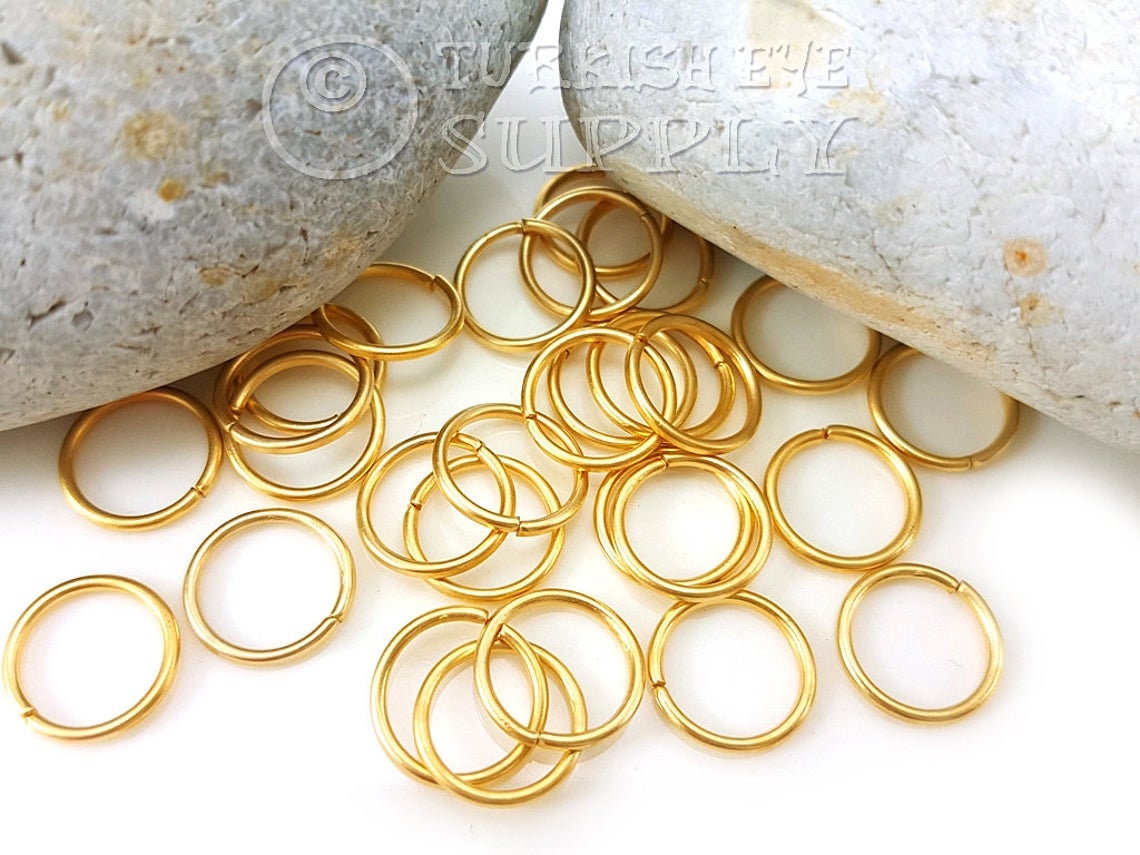 Gold Jump Rings 10mm Jump Rings 22k Gold Plated Jump Rings | Etsy