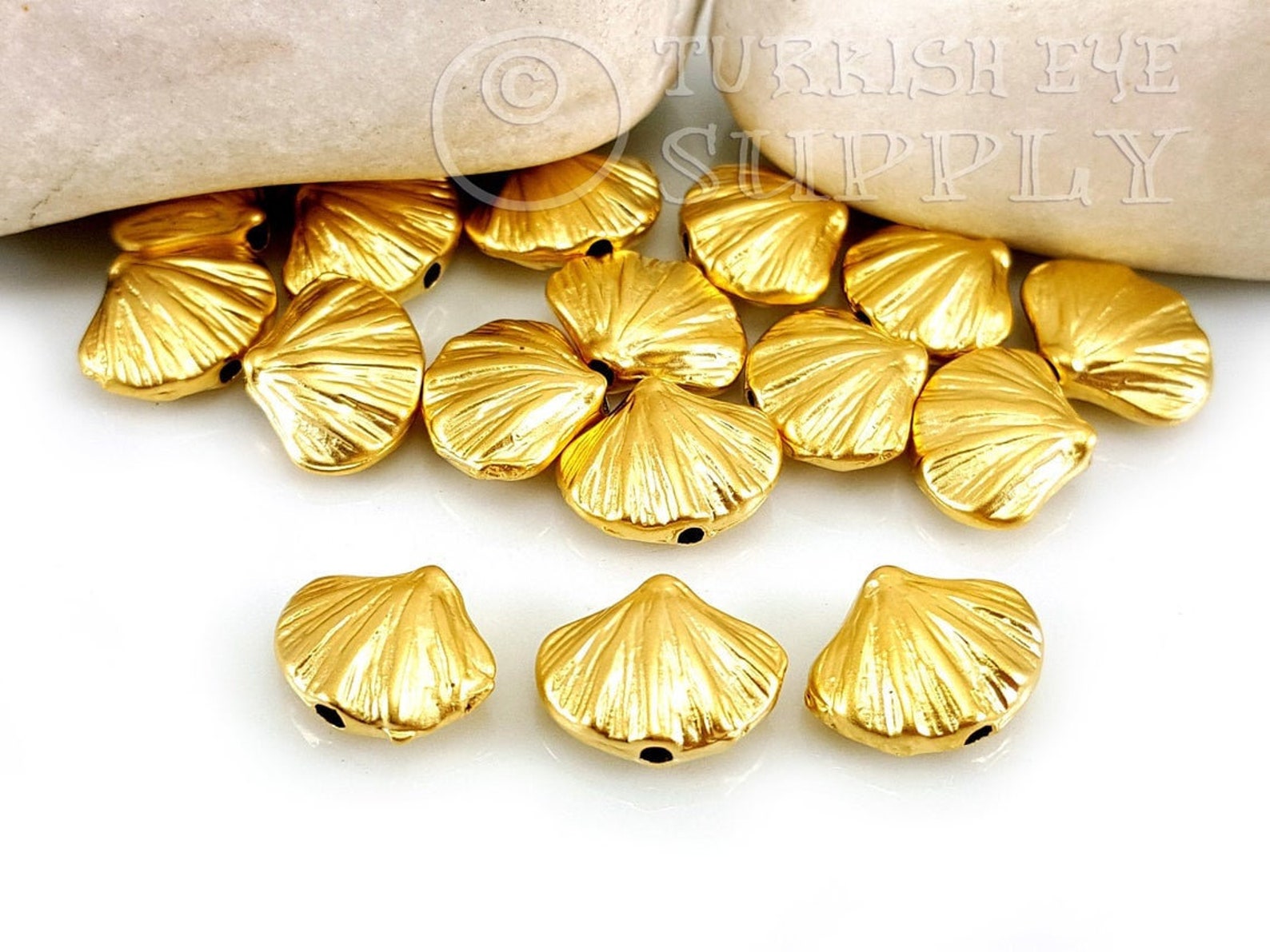 Gold Shell Beads Seashell Beads Shell Spacers Mini Shell | Etsy