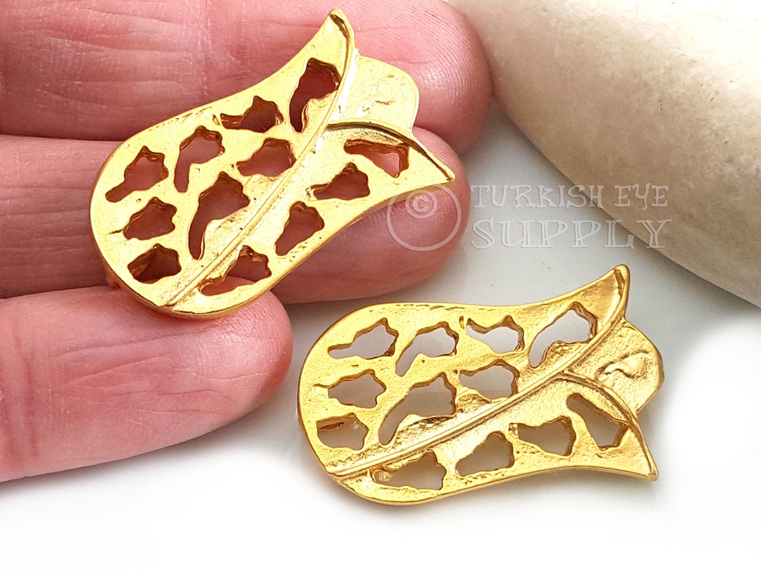 Gold Tulip Pendant, Tulip Connector Charm, Gold Flower Findings, 1pc - Etsy
