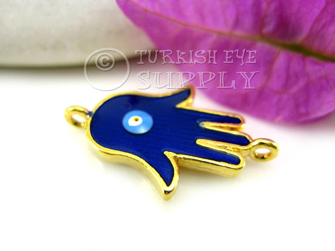 Gold Hamsa Charms Hamsa Bracelet Connector Charm Hand of - Etsy UK