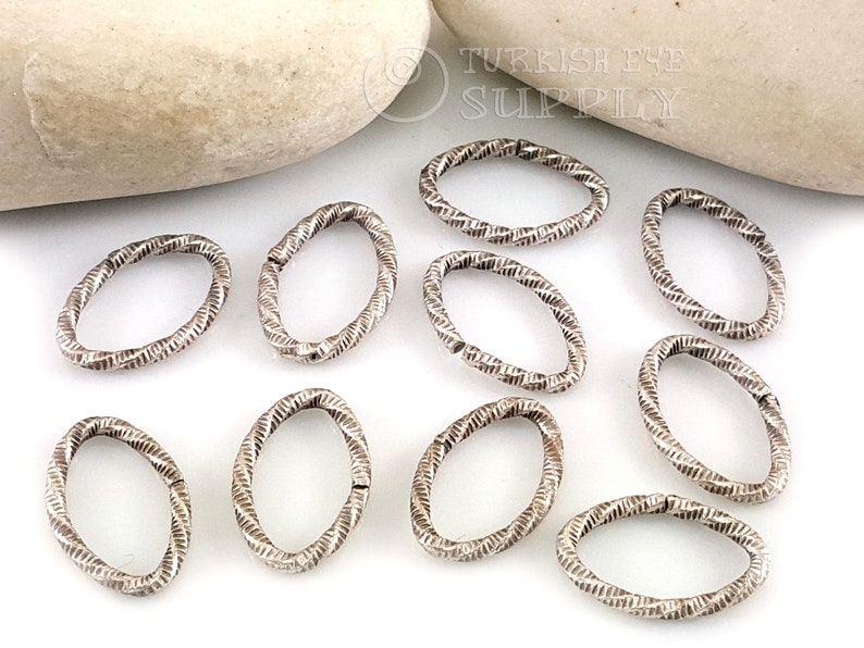 Silver Jump Rings Large Oval Jump Rings Oval Connectors - Etsy
