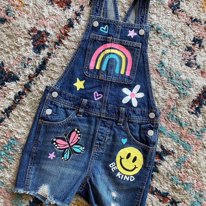 Handpainted Overalls - Etsy