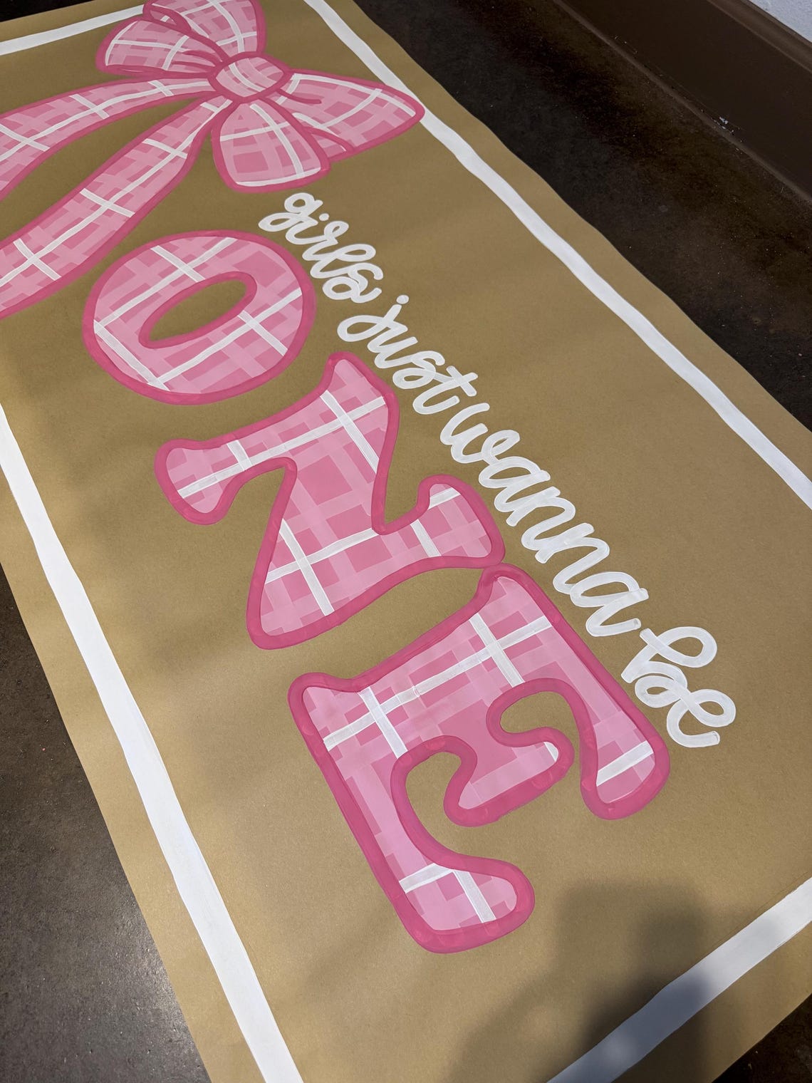 Custom Hand-painted Birthday Party Banner Girls Just Wanna Be One First ...