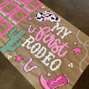 Custom Hand-painted Birthday Party Banner My First Rodeo First Birthday ...