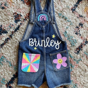 Custom Hand-painted Denim Overalls - Etsy