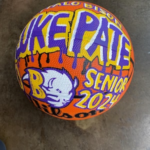 Custom Hand Painted Basketball Player Coach Senior Gift Painted Sports ...