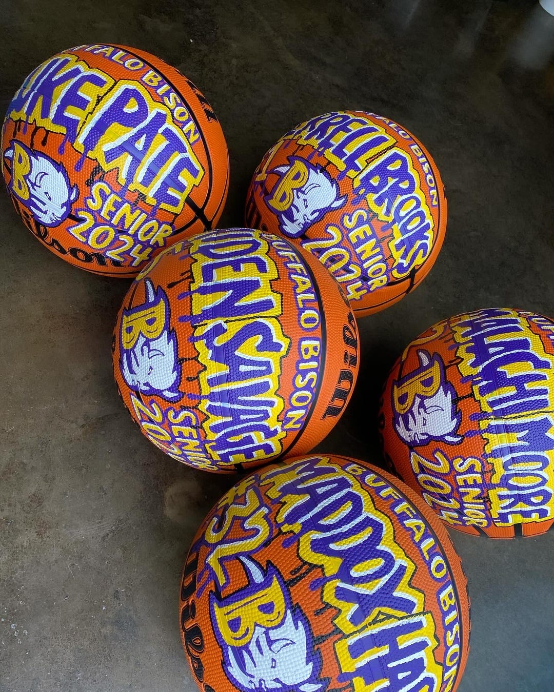 Custom Hand Painted Basketball Player Coach Senior Gift Painted Sports ...