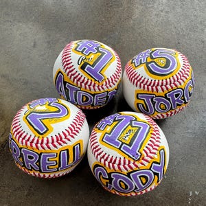 Custom Hand Painted Baseball Player Coach Senior Gift Painted Sports ...