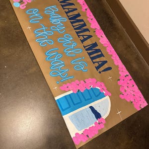 Custom Hand-painted Mamma Mia Baby Shower Banner Mamma Mia Party Baby ...