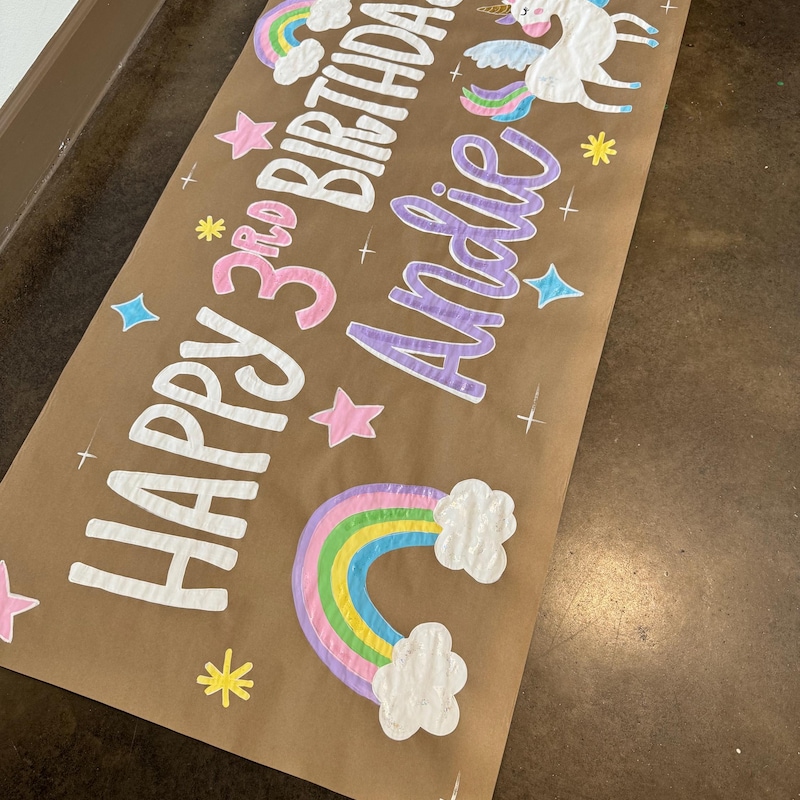 Painted Brown Paper Signs - Etsy