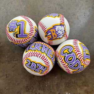 Custom Hand Painted Baseball Player Coach Senior Gift Painted Sports ...