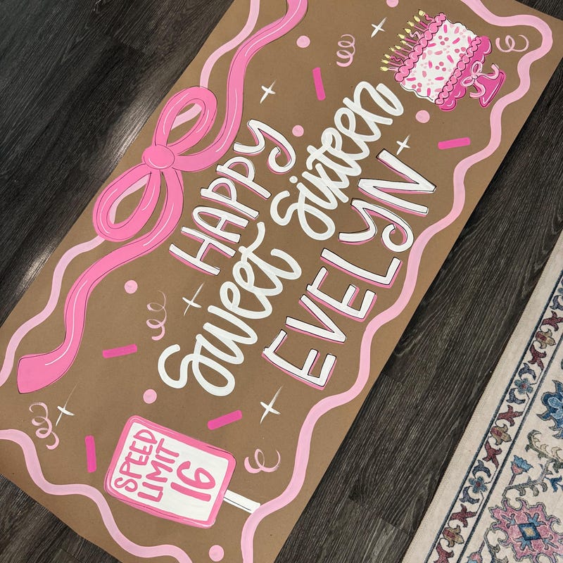 Sweet 16 Banner - Etsy