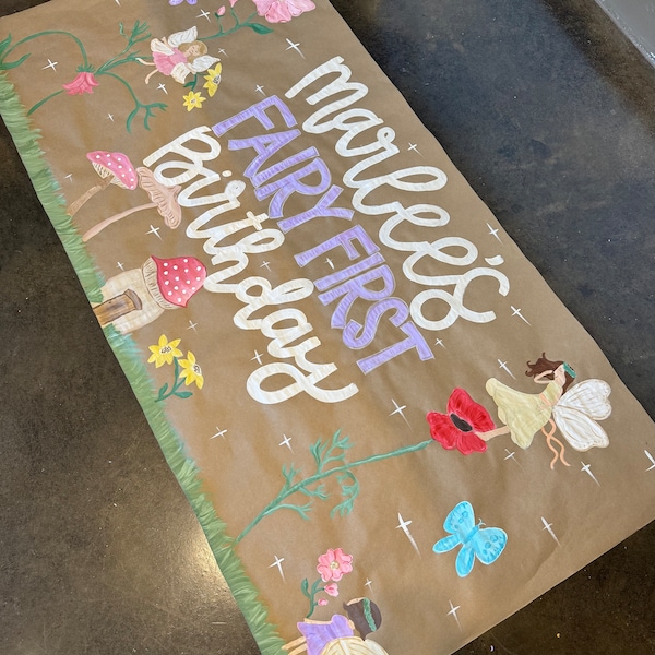 Painted First Birthday Banner - Etsy