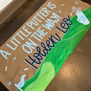 Custom Hand-painted Party Banner, Golf Baby Shower, Baby Shower Banner ...