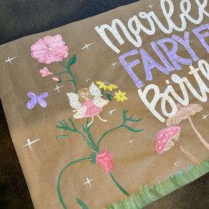Custom Hand-painted Birthday Party Banner Fairy First Birthday - Etsy