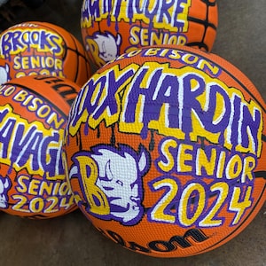 Custom Hand Painted Basketball Player Coach Senior Gift Painted Sports ...