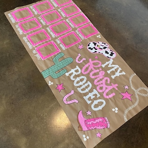 Custom Hand-painted Birthday Party Banner My First Rodeo First Birthday ...