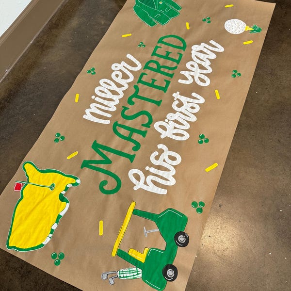 Masters Brown Banner - Etsy