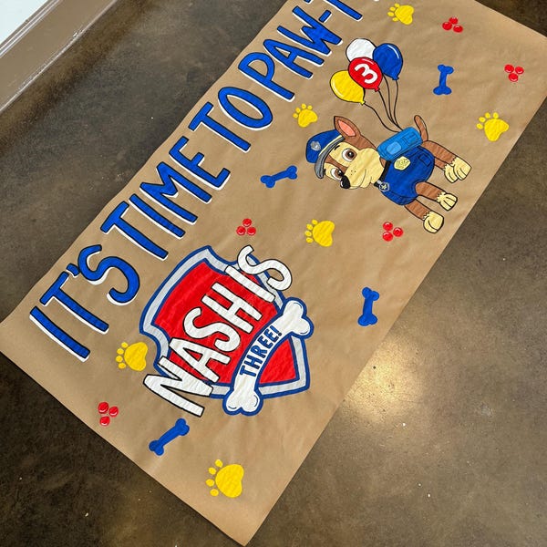 Paw Patrol Banner - Etsy UK