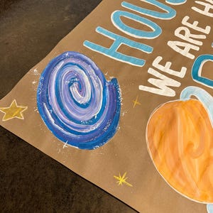 Custom Hand-painted Birthday Party Banner, Outer Space Party, Kraft ...