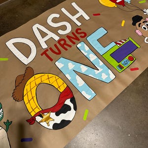 Custom Hand-painted Birthday Party Banner, Toy Story Birthday, Kraft ...