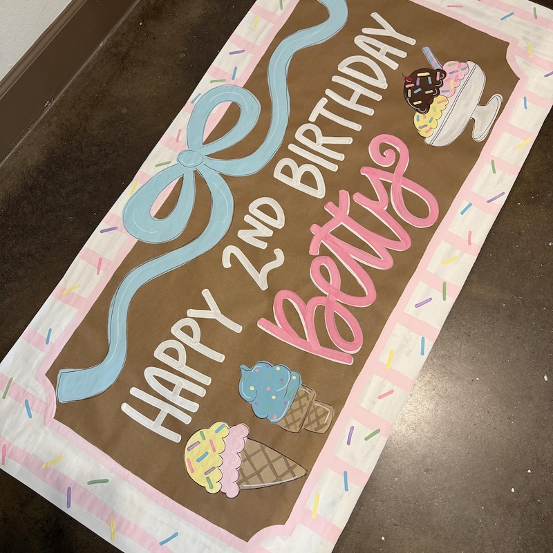 Ice Cream Party Banner - Etsy