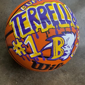 Custom Hand Painted Basketball Player Coach Senior Gift Painted Sports ...