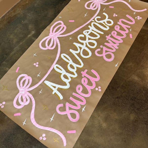 Painted Bow Banner - Etsy