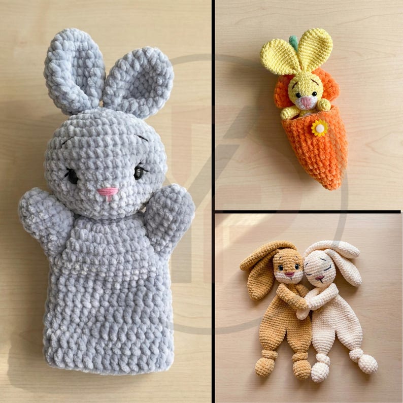 Crochet Bunny Pattern PDF Bundle – Baby Bunny in Clothing, Hoodie ...